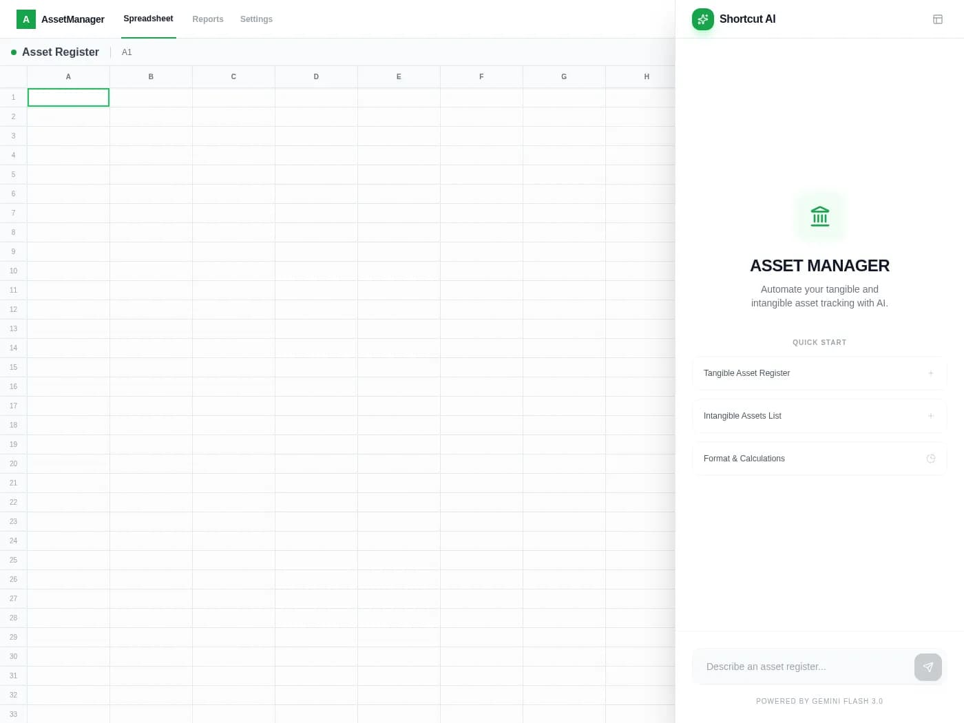 Asset Manager Excel