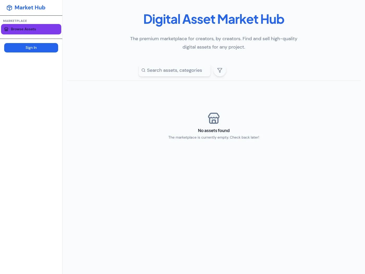 Asset Market Hub