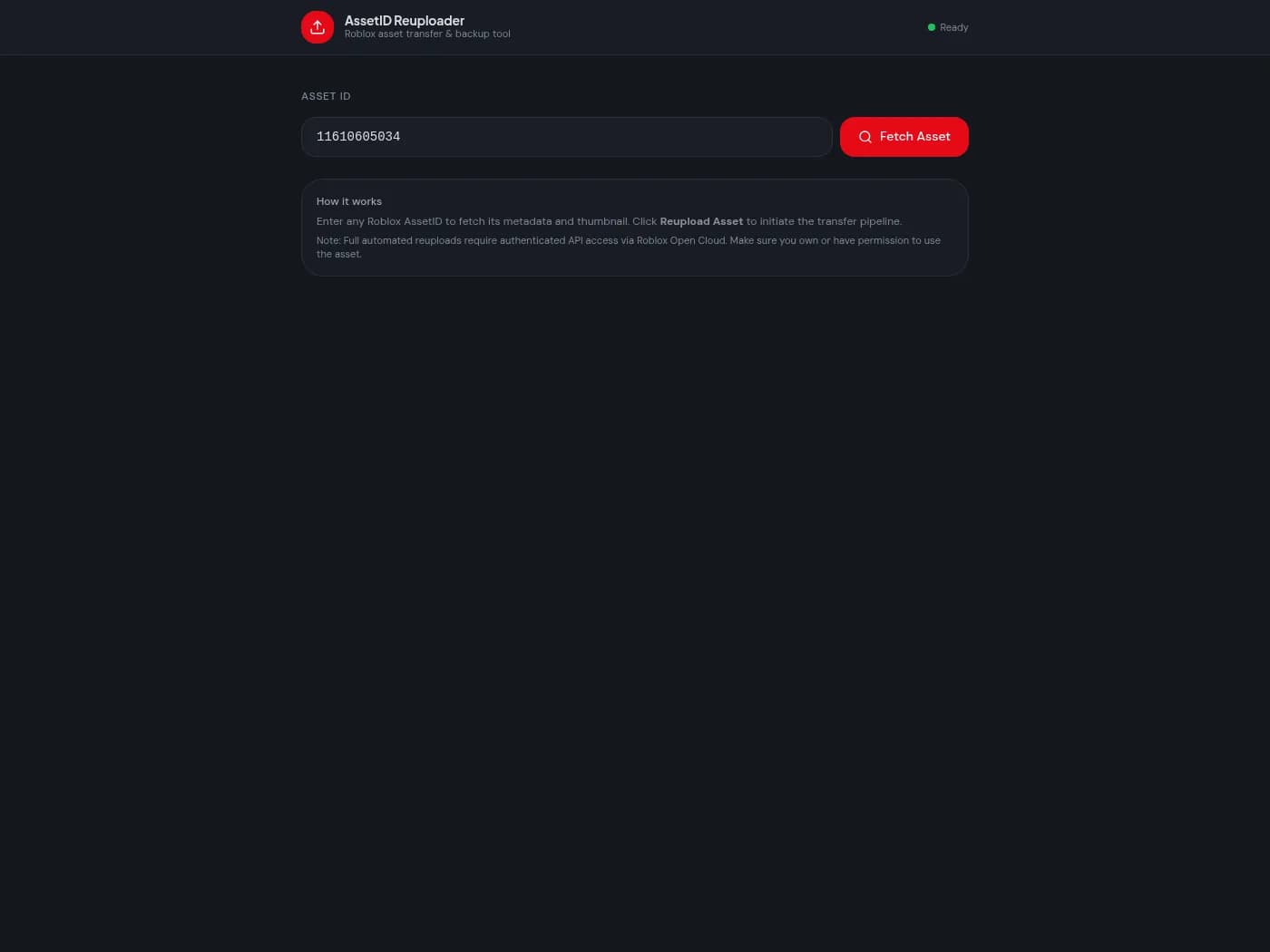 AssetID Reuploader