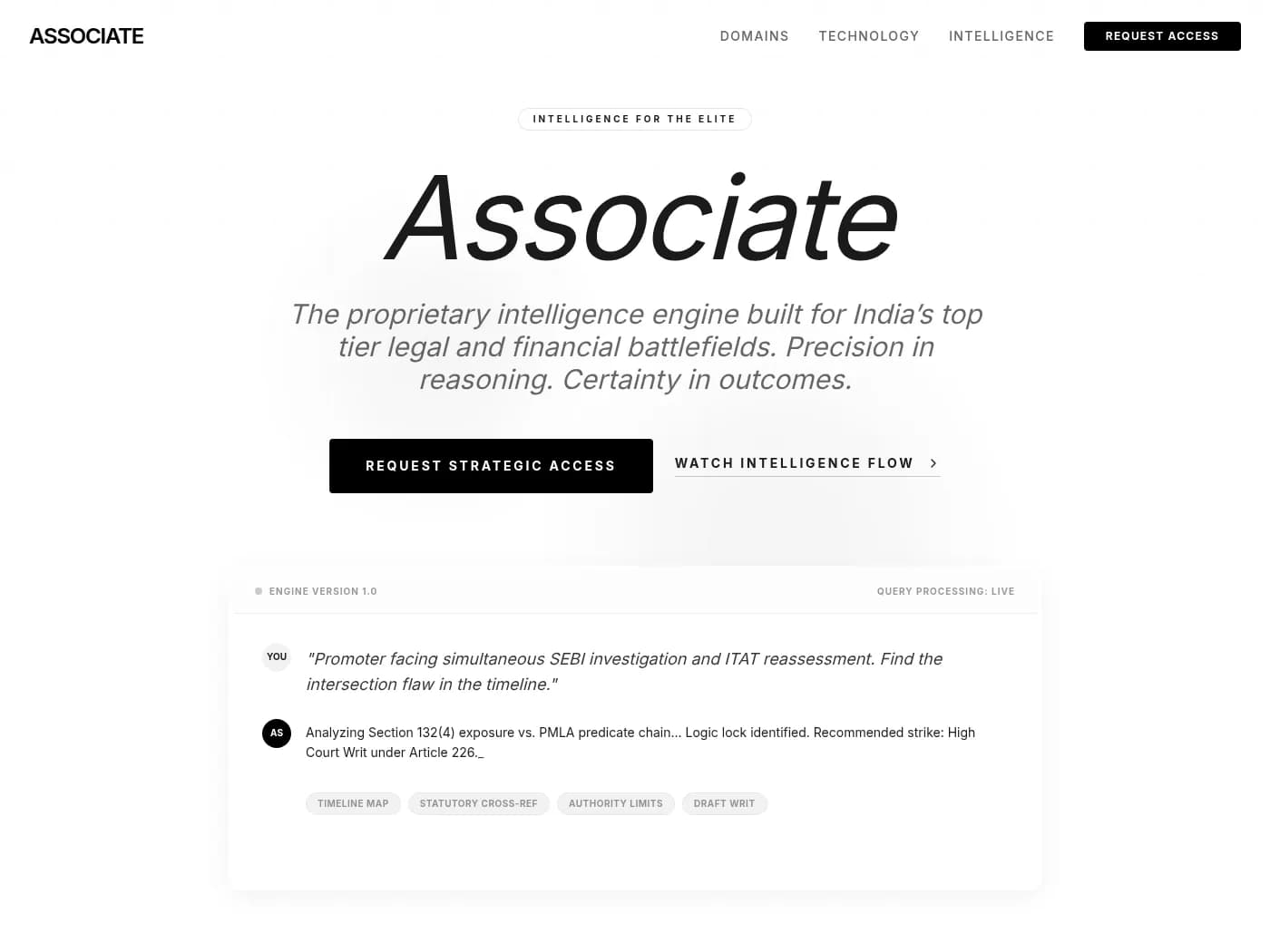 Associate AI Landing Page