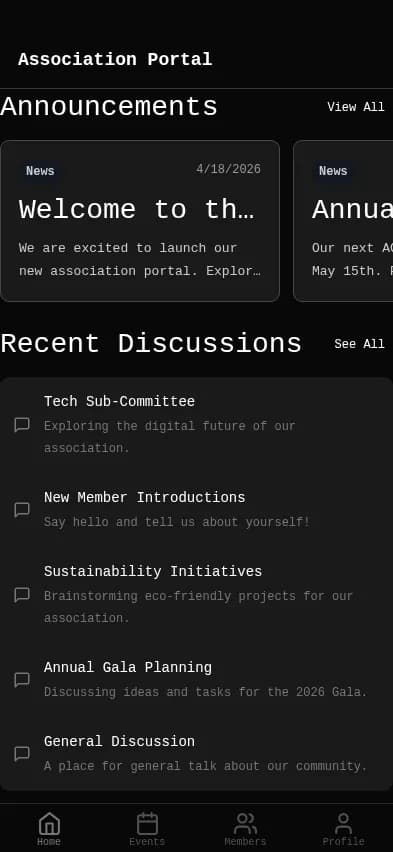 Association Portal