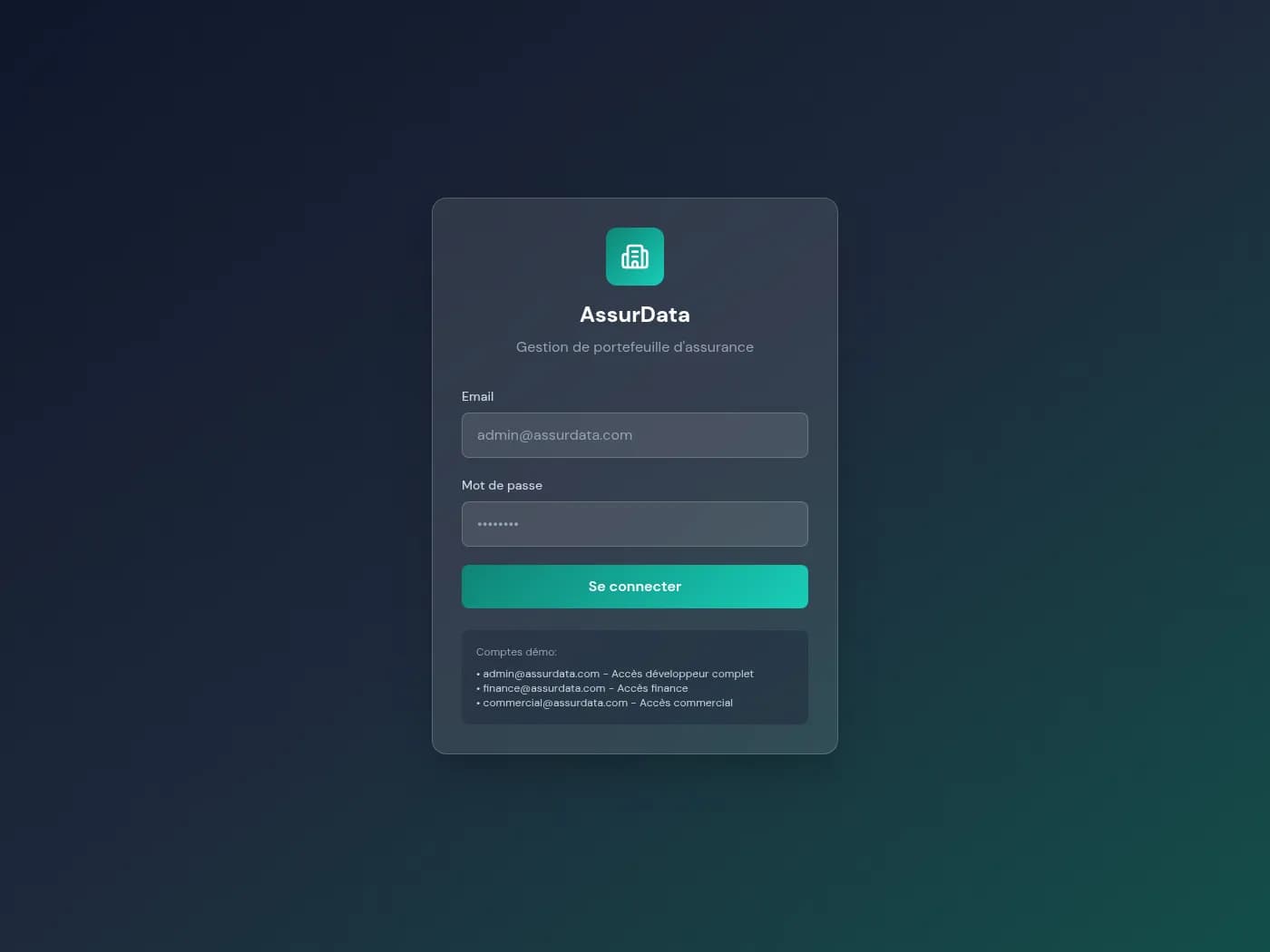 AssurData Dashboard