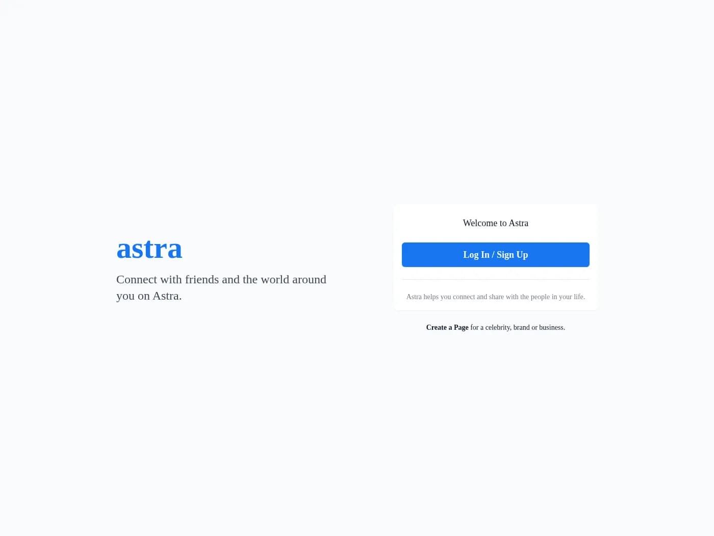 Astra Social Network