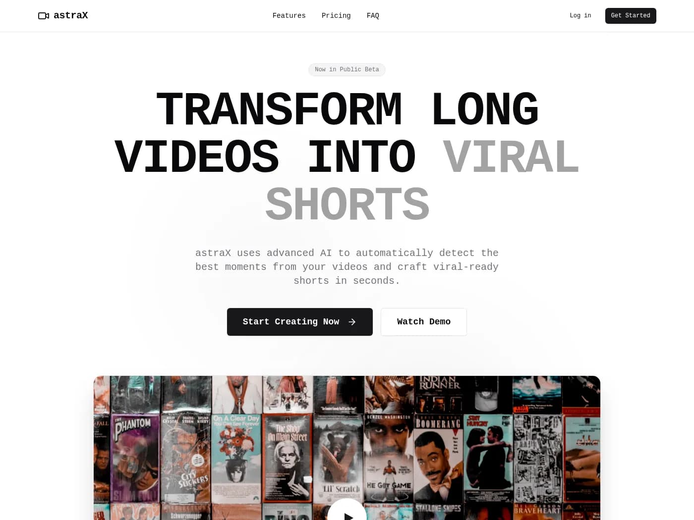 astraX AI Video Agent