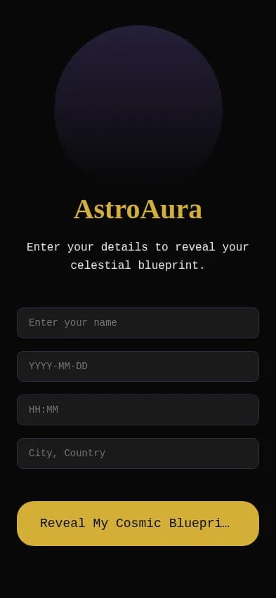 AstroAura Luxury Tarot App