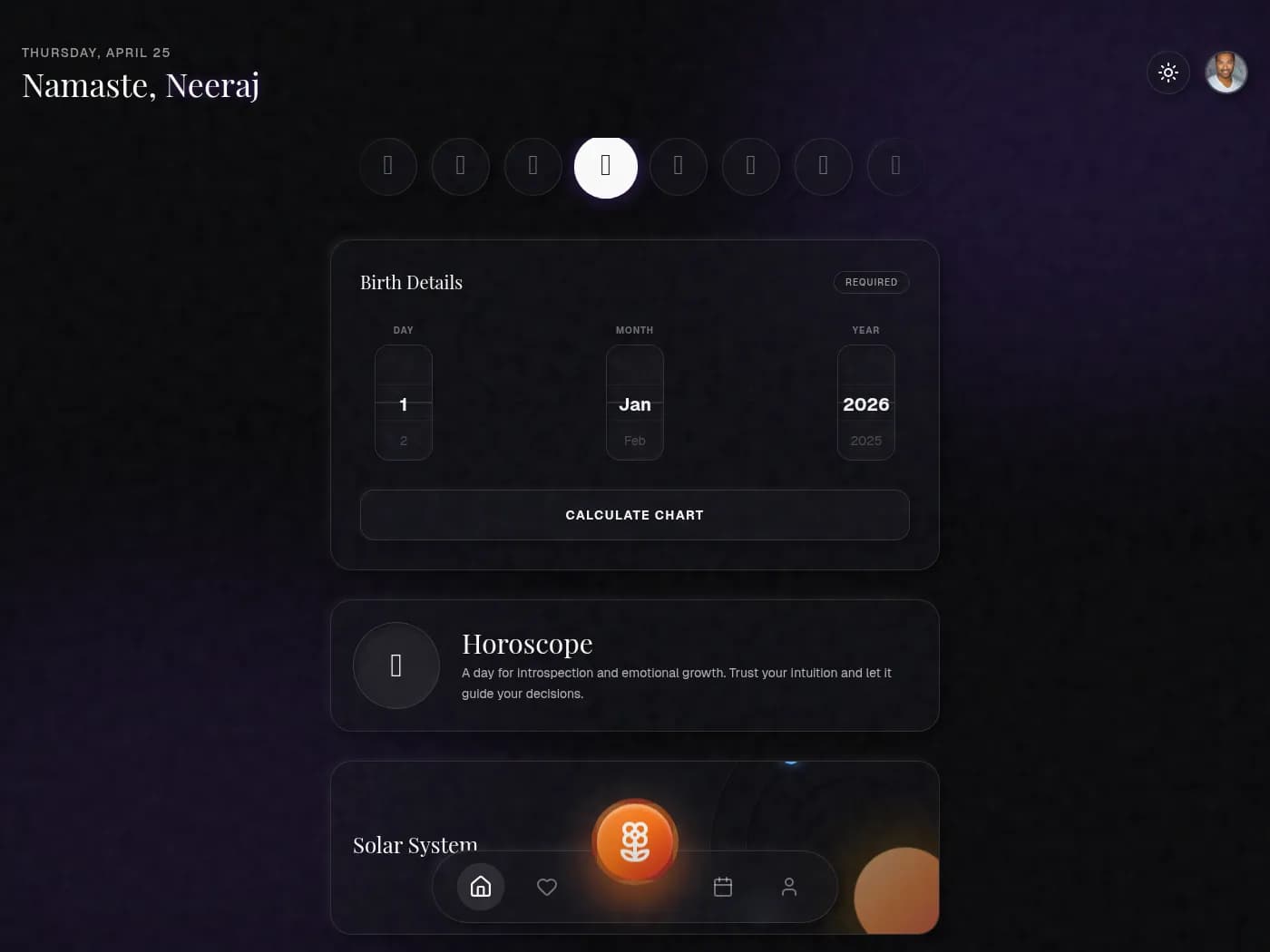 AstroGlow Wellness UI