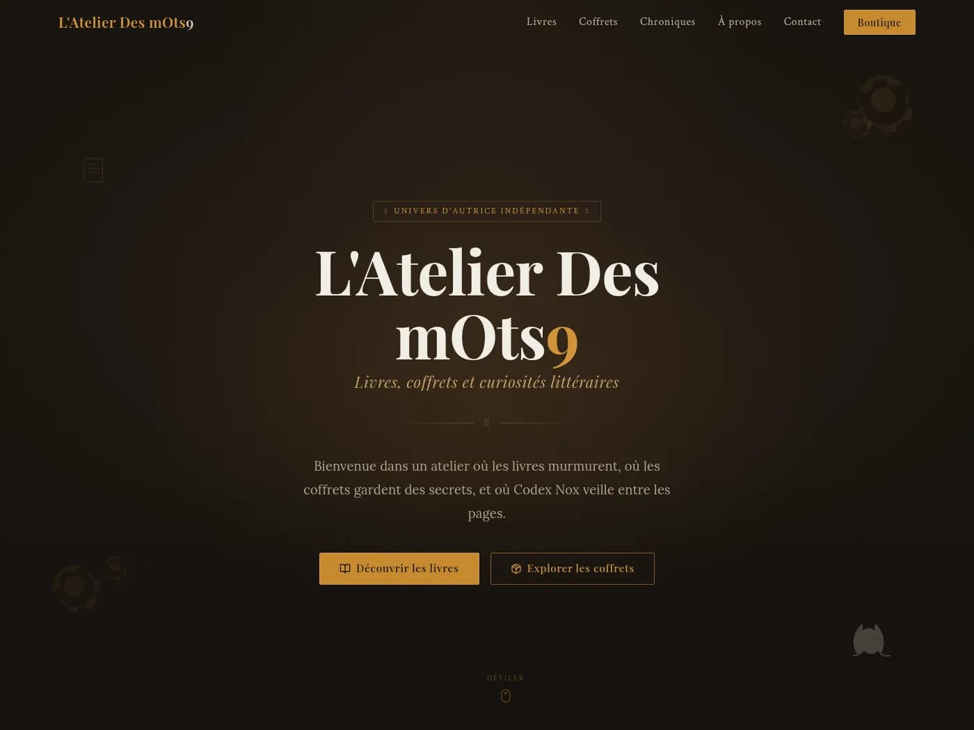 L'Atelier Des mOts9 Vitrine
