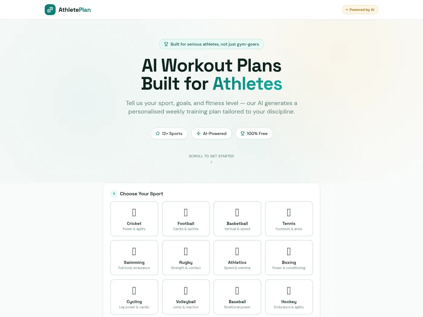 Athlete Workout Planner