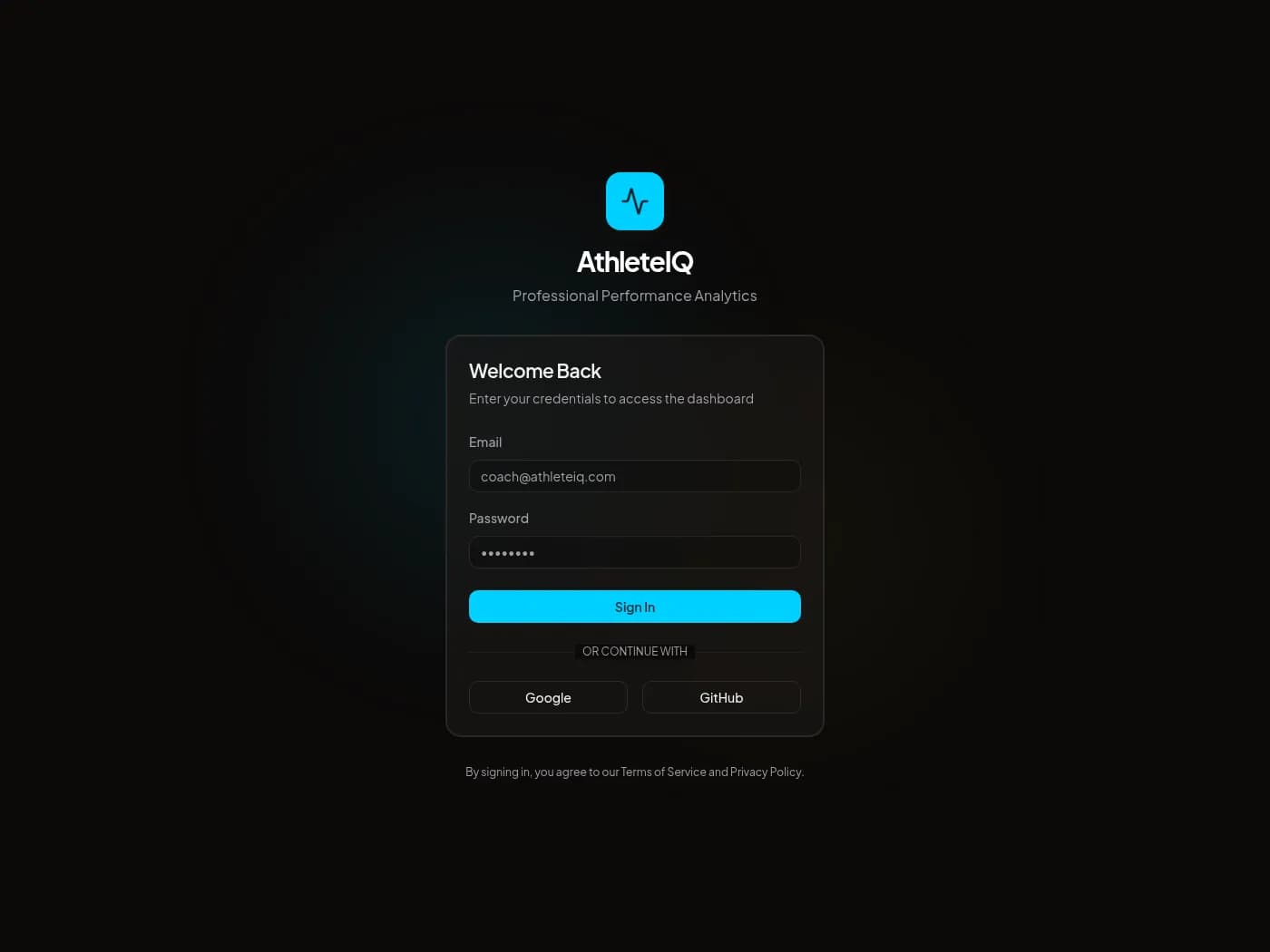 AthleteIQ Dashboard
