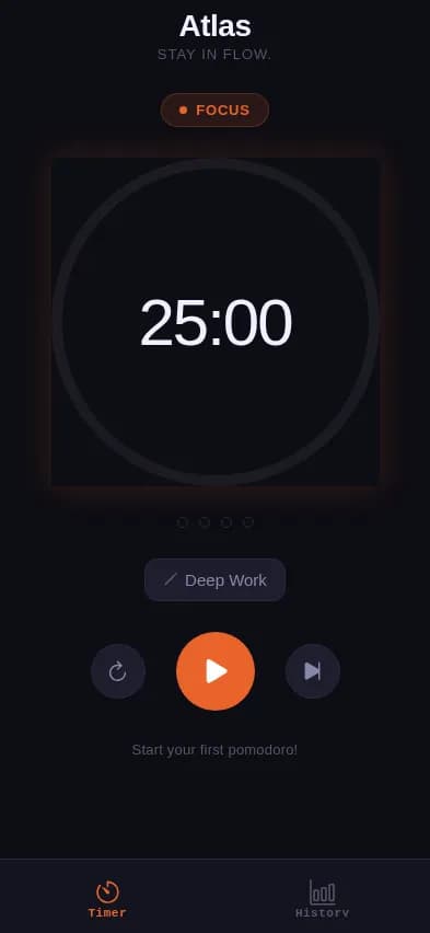Atlas Pomodoro Timer