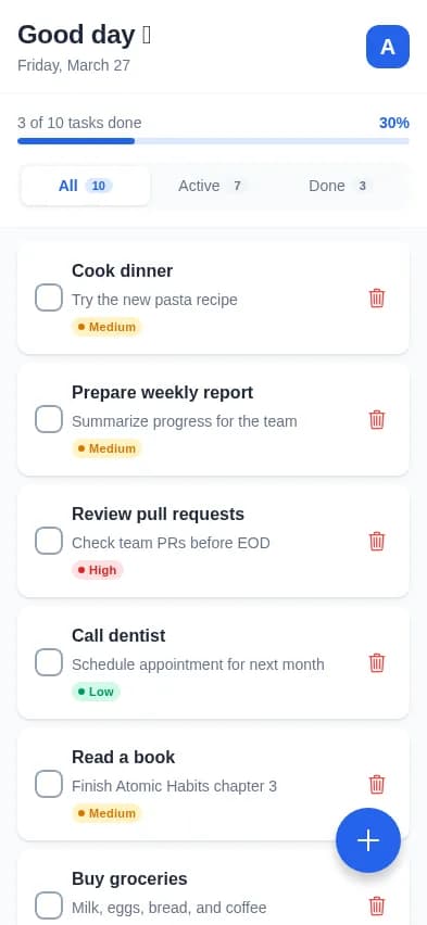 Atomic To-Do Mobile