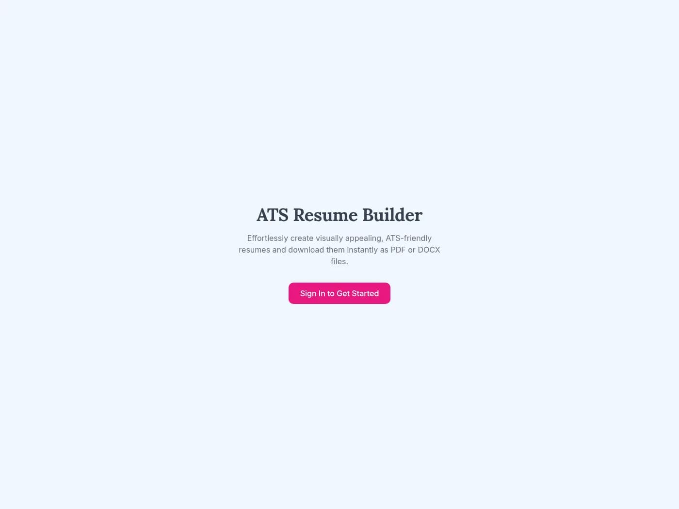 ATS Resume Builder