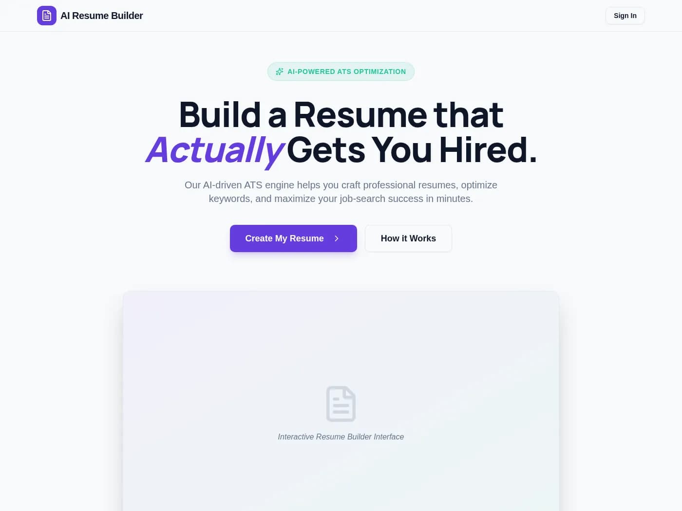 AI ATS Resume Builder