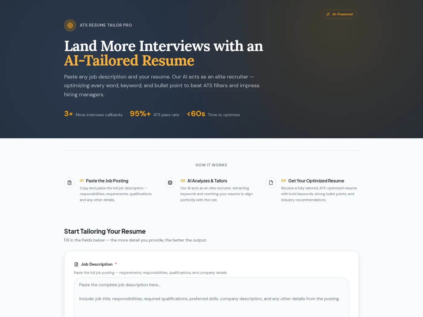 ATS Resume Tailor Pro