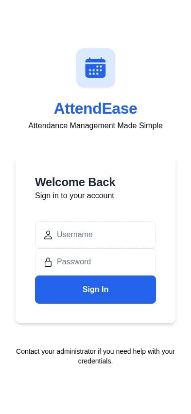 AttendEase Admin Portal