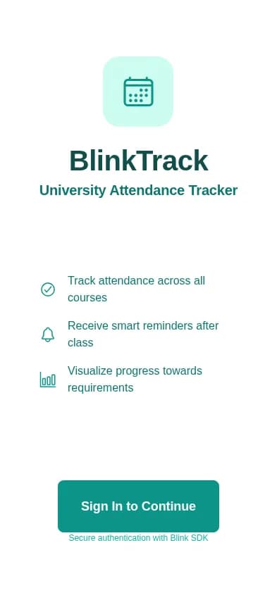 BlinkTrack Attendance