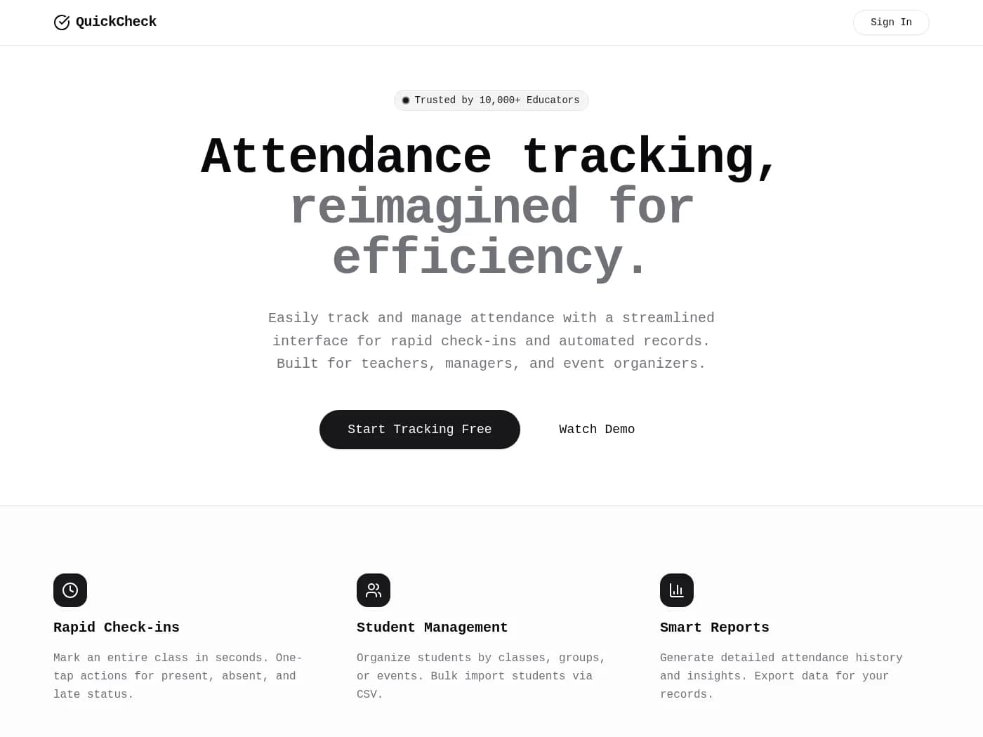 Quick Attendance Checker
