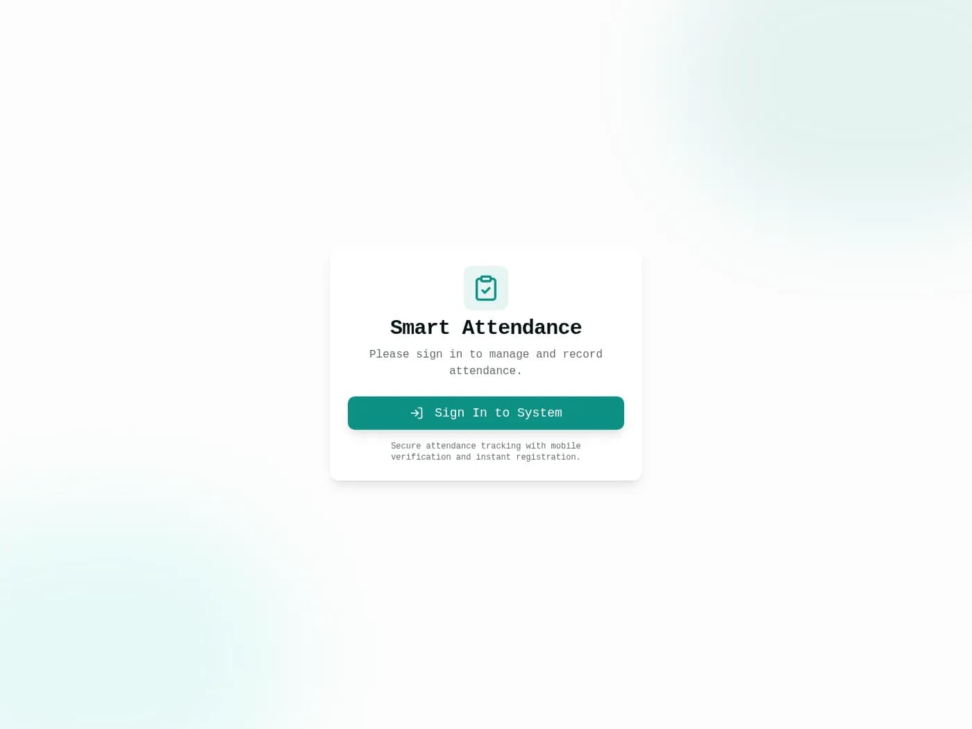 Smart Attendance Form
