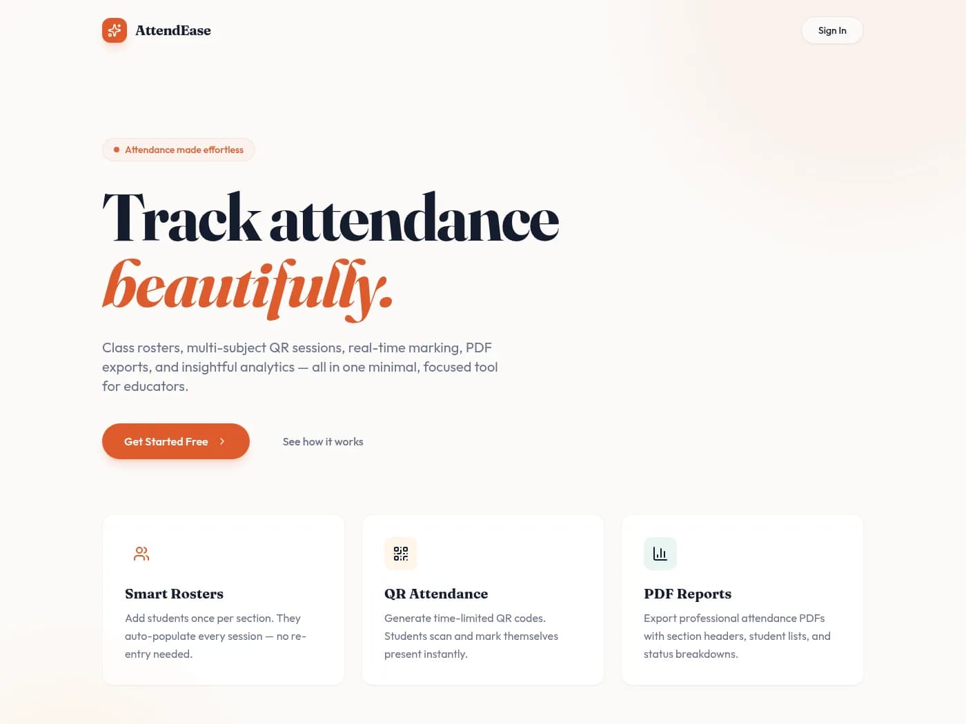AttendEase Web App