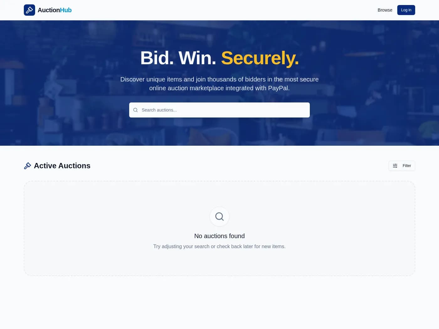 PayPal Auction Hub