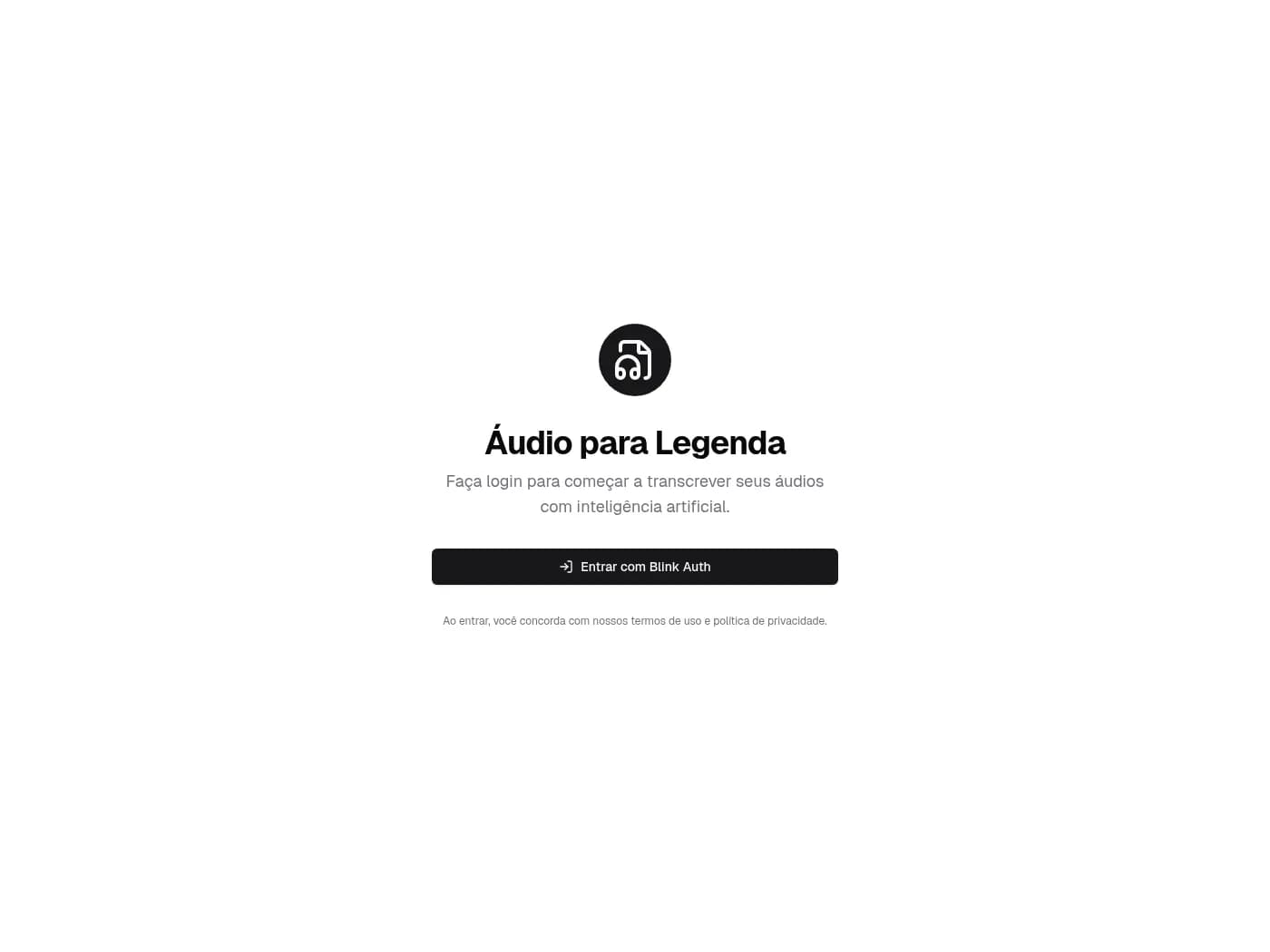 Áudio para Legenda