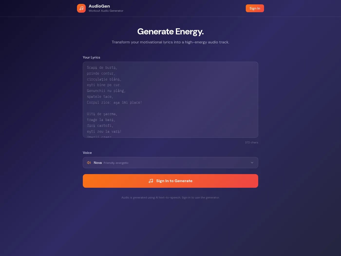 AudioGen Fixer