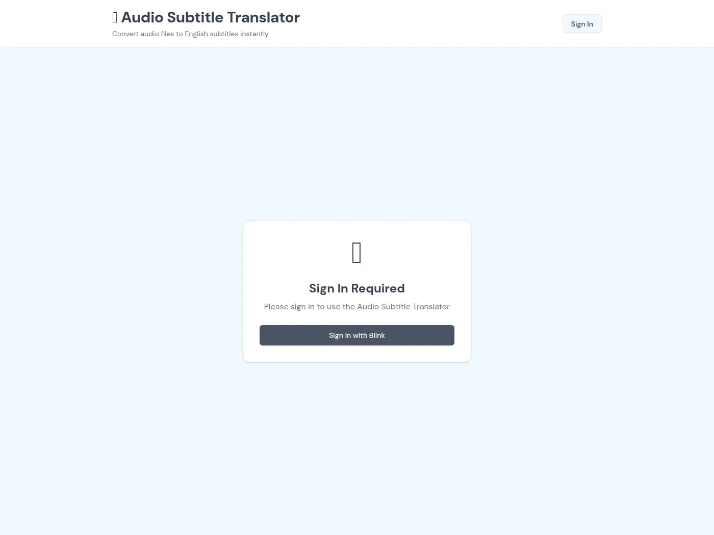 Audio Subtitle Translator