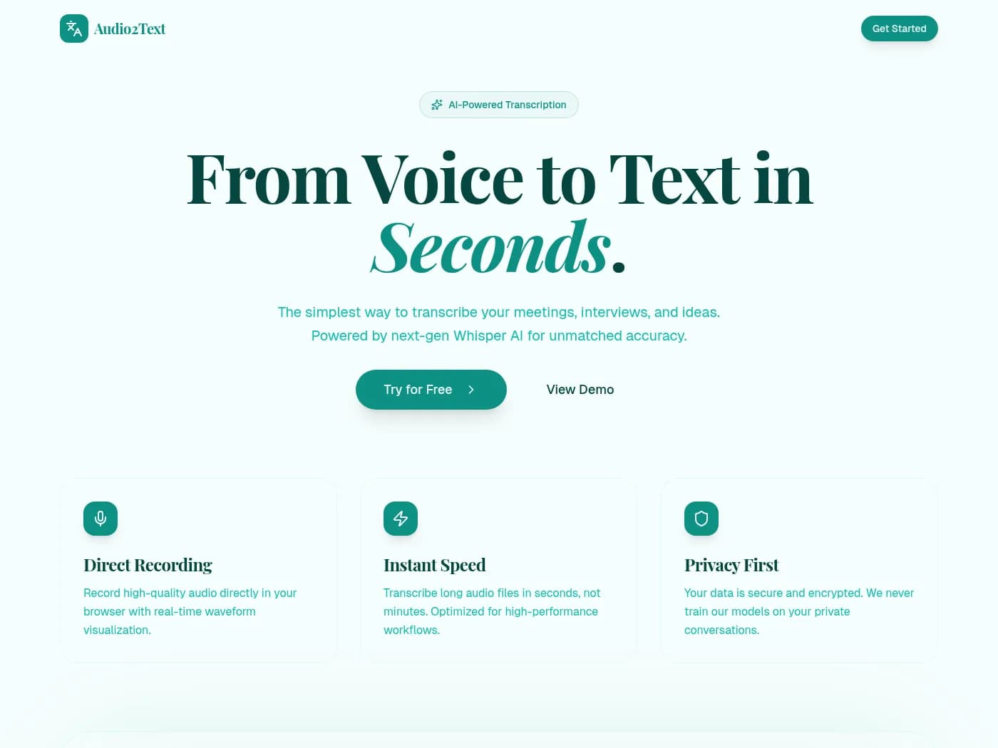 Audio2Text Converter
