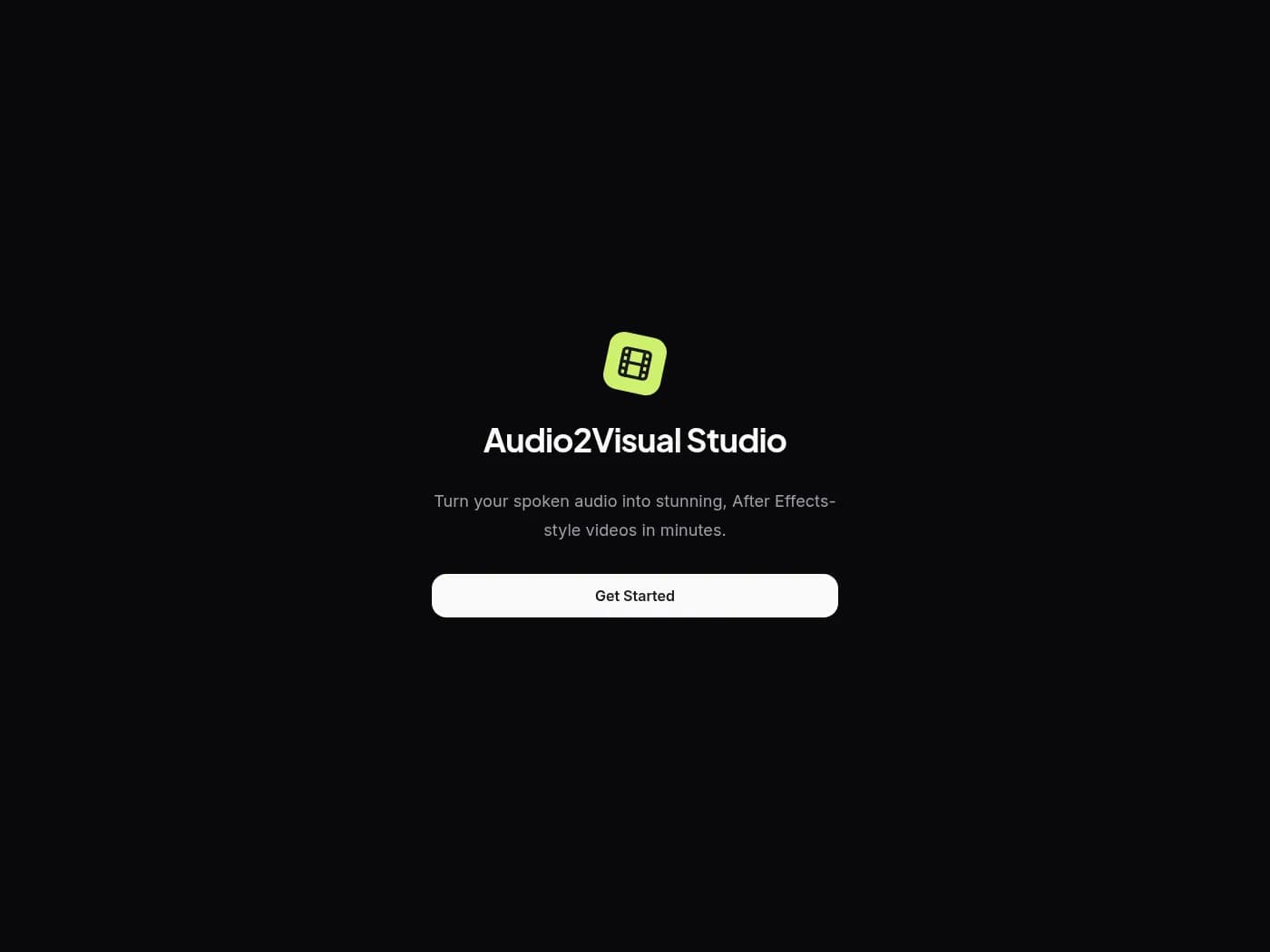 Audio2Visual Studio