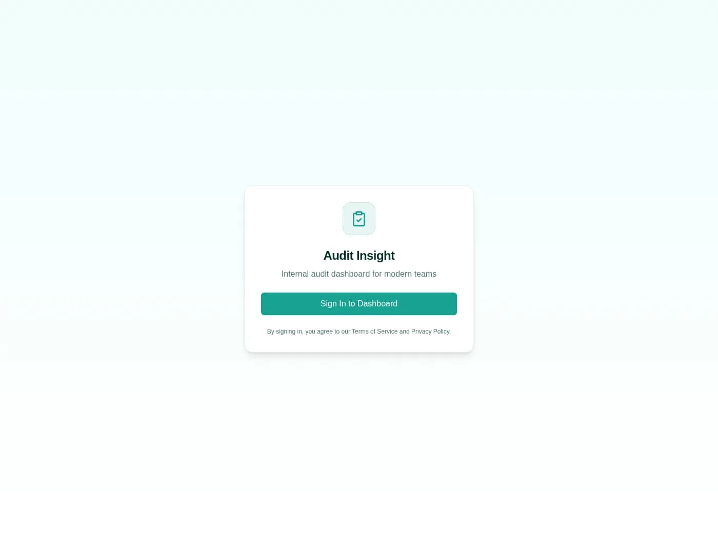 Audit Insight Dashboard