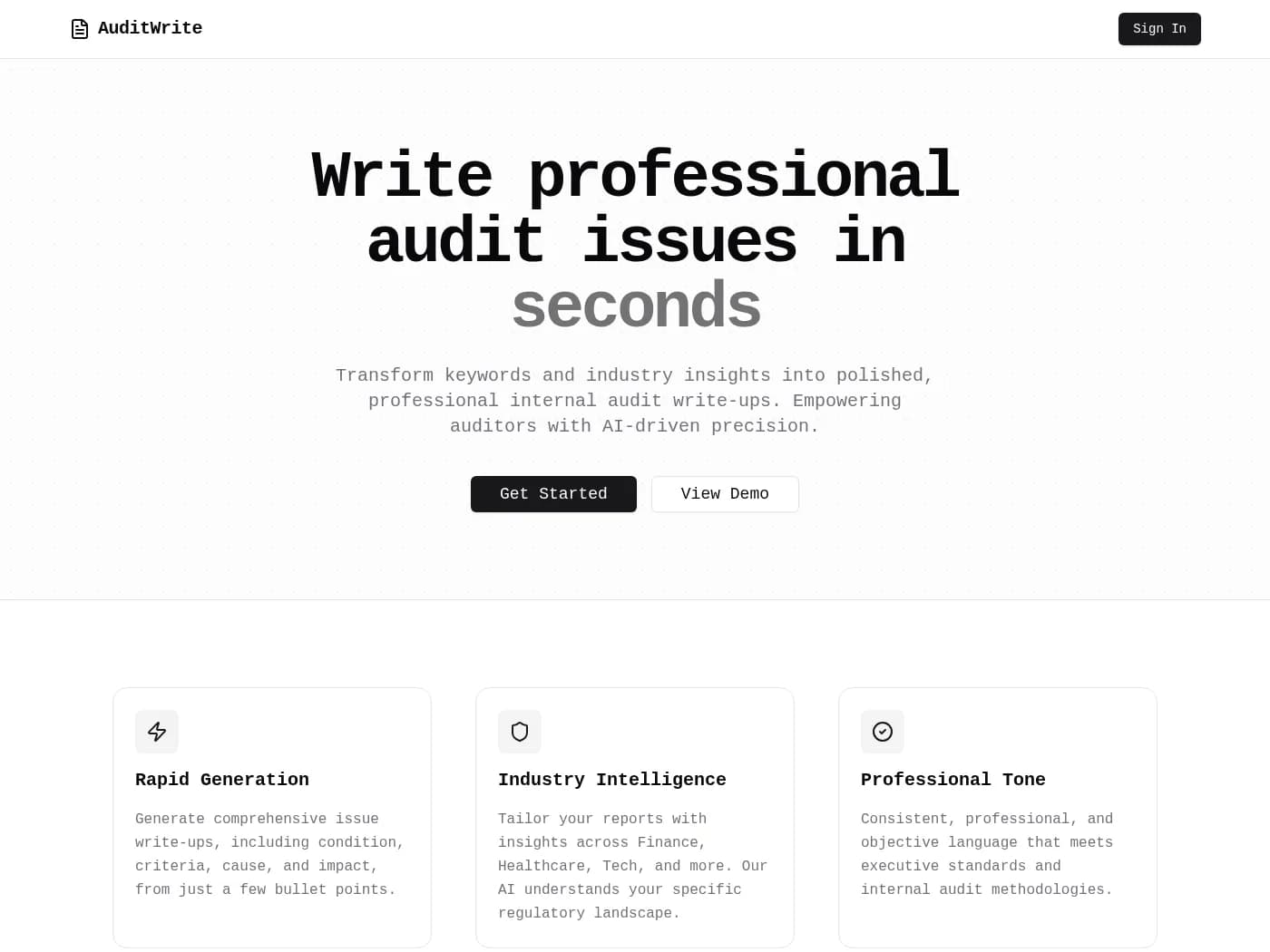 AuditWrite Engine