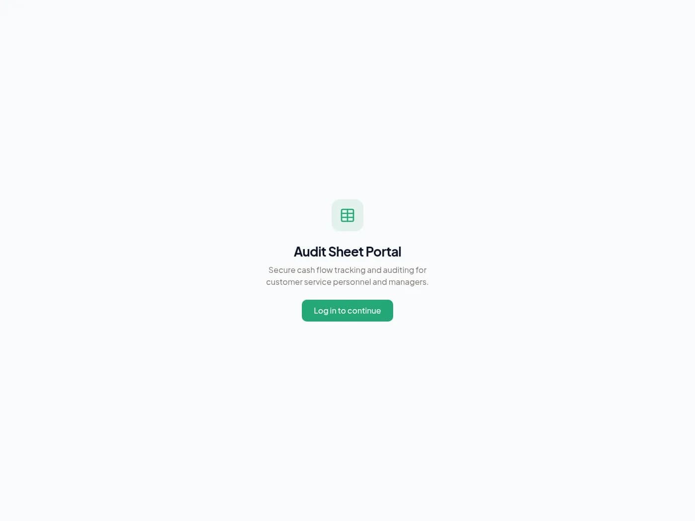 Audit Sheet Portal