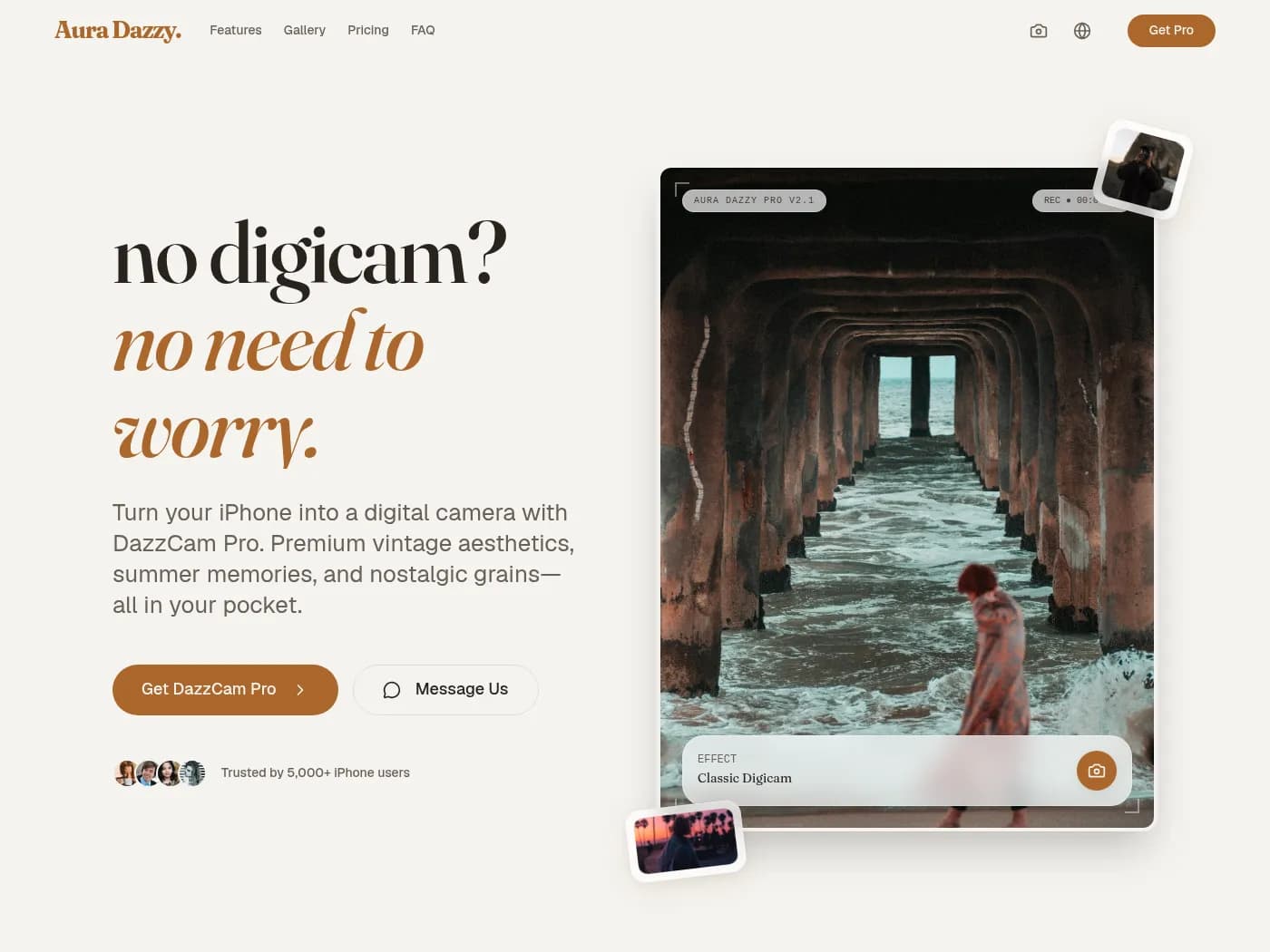 Aura Dazzy Landing Page