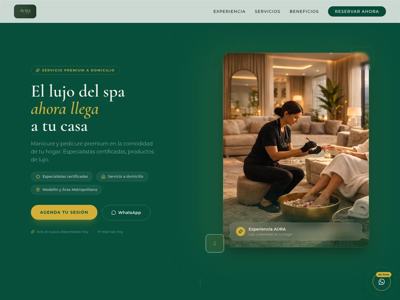Aura Spa Luxury Landing