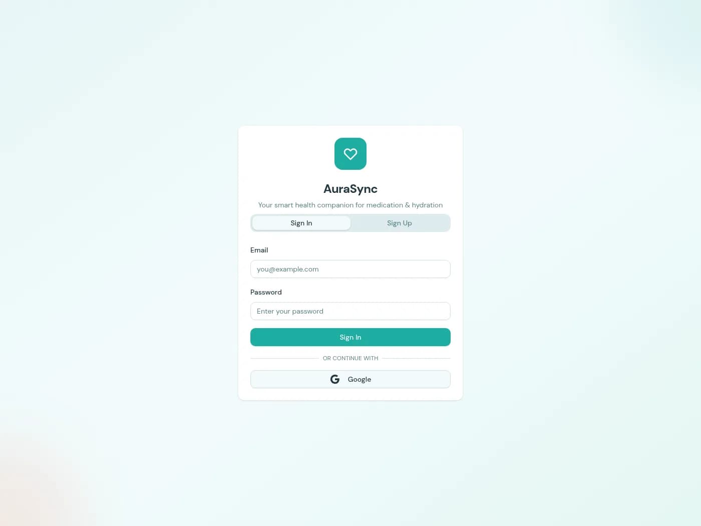 AuraSync Health Tracker