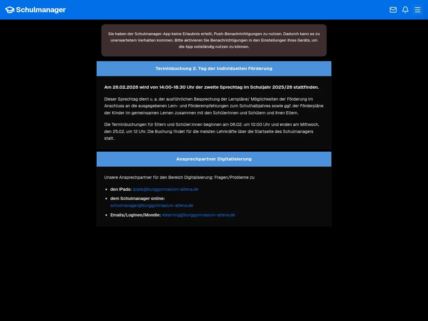 Ausklappmenü Website Clone