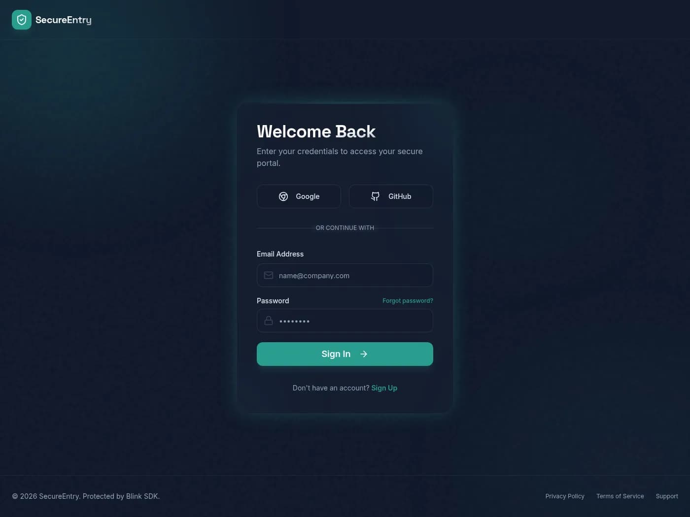 Secure Entry Forms