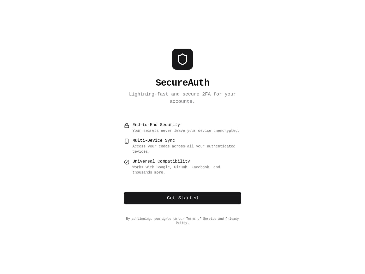 SecureAuth 2FA App