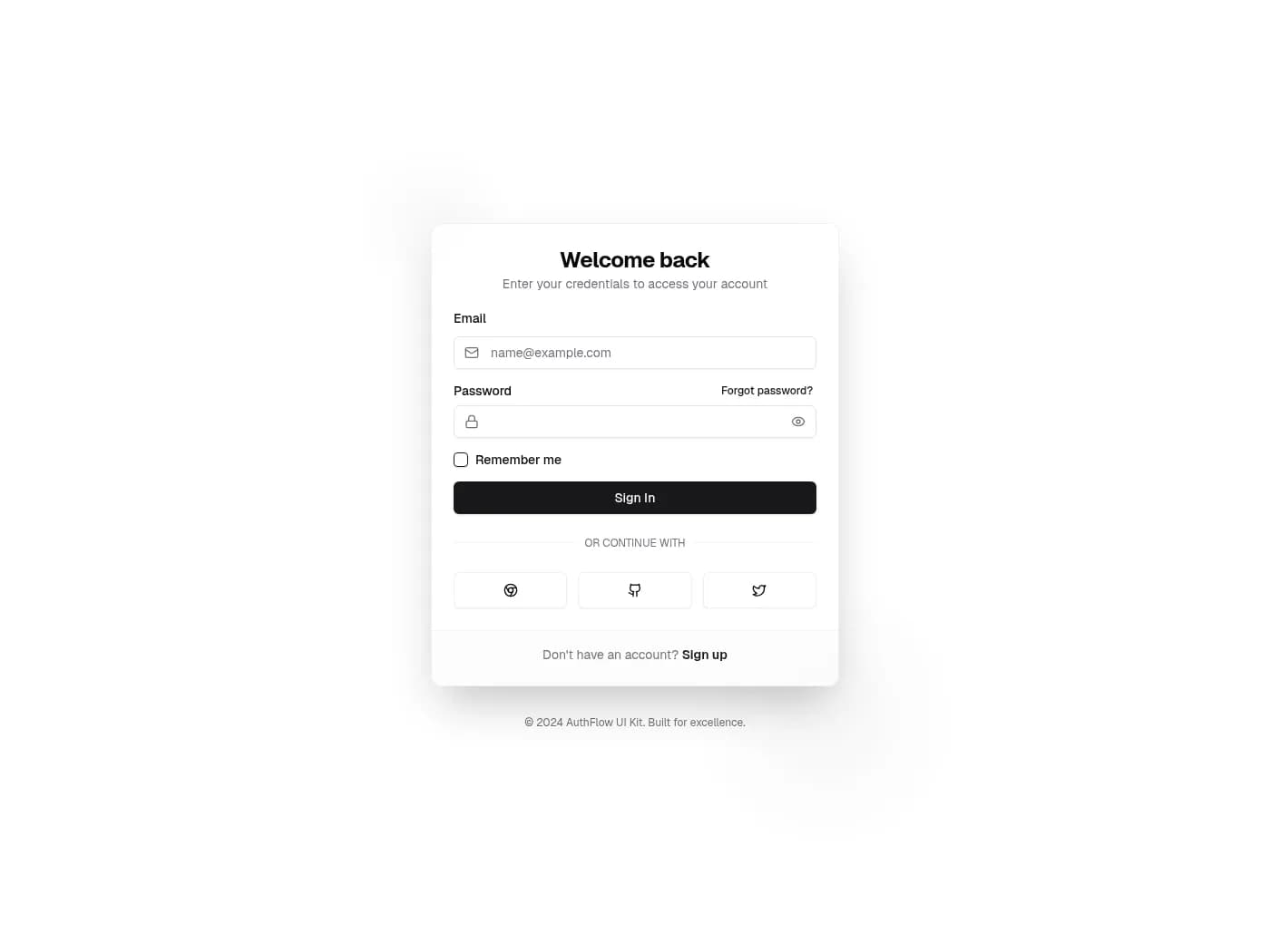 AuthFlow UI Kit