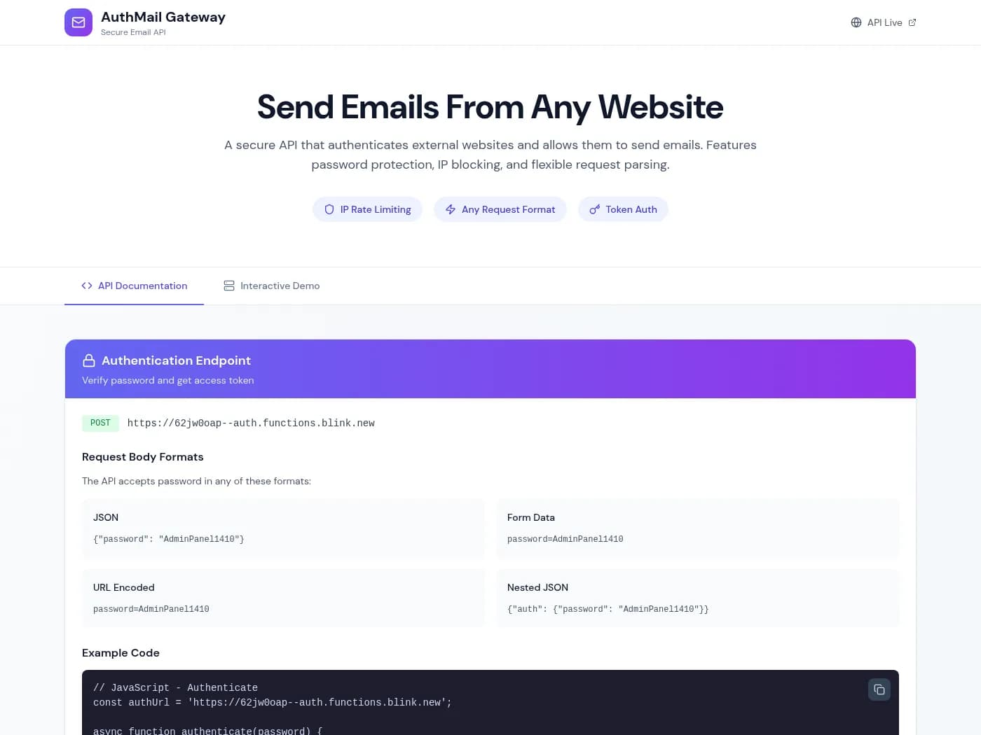 AuthMail Gateway