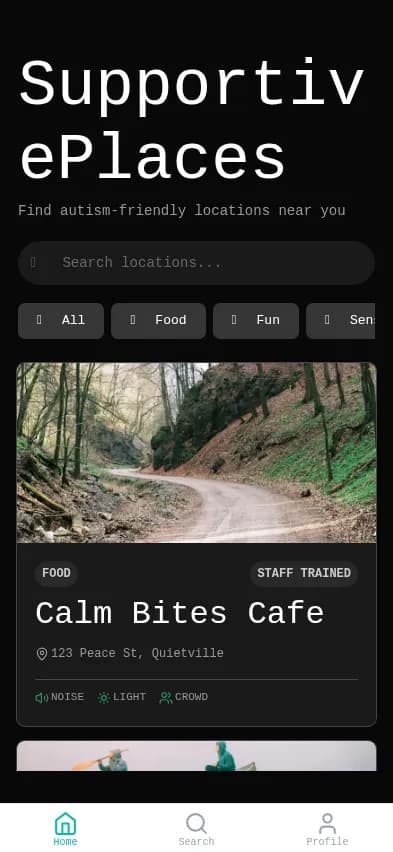 Autism-Friendly Places App