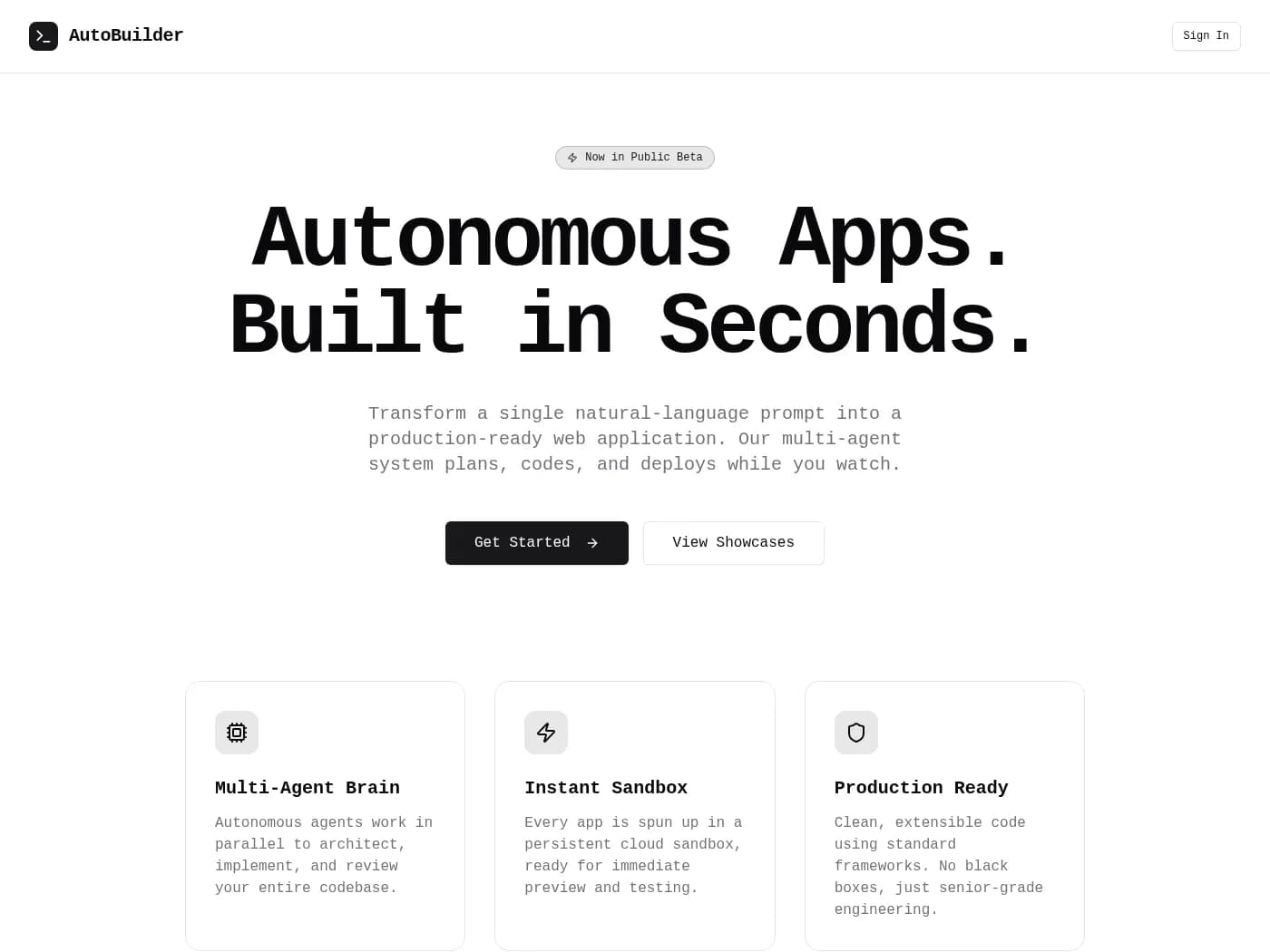 Autonomous AppBuilder