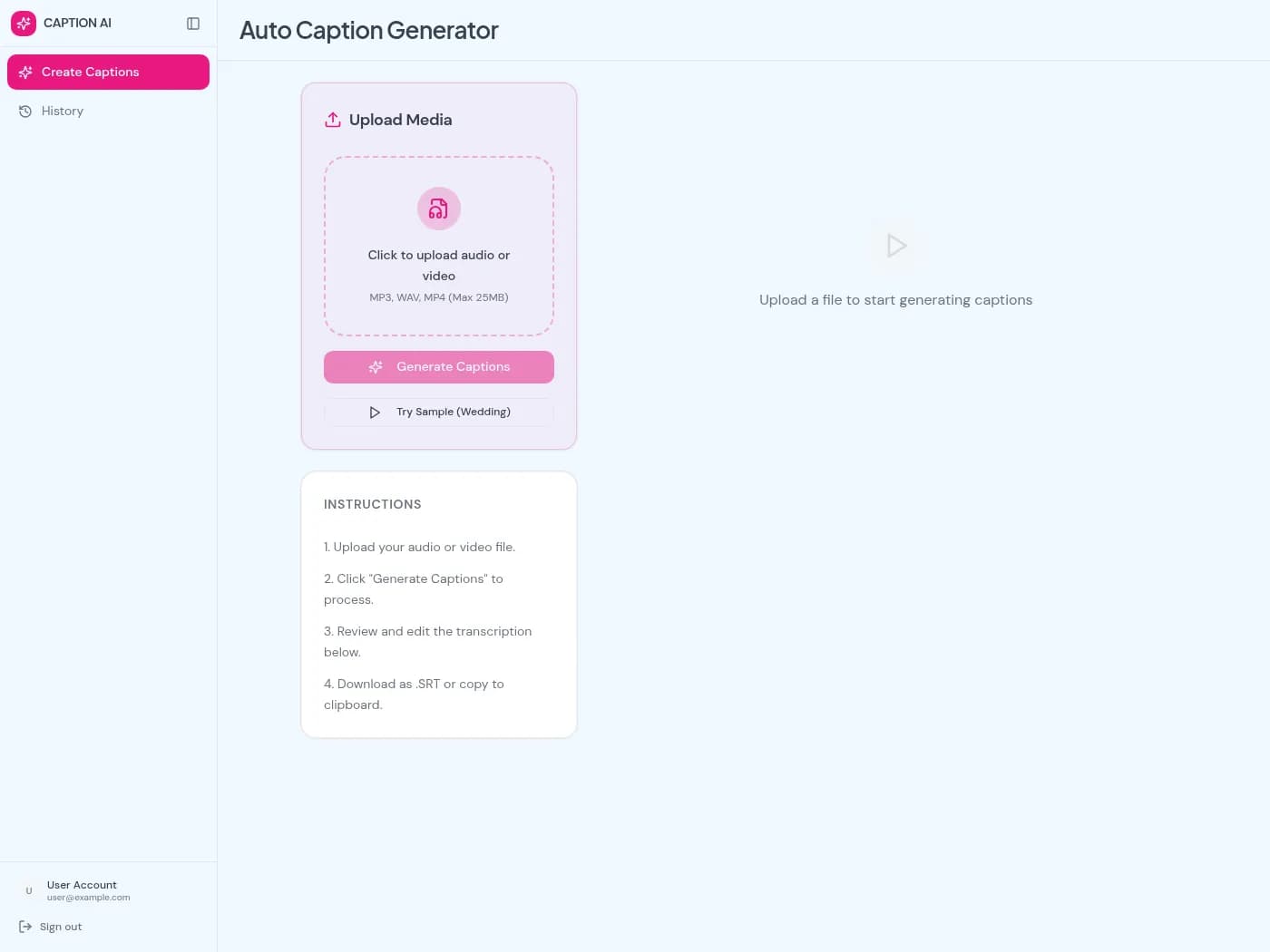 Auto Caption Generator