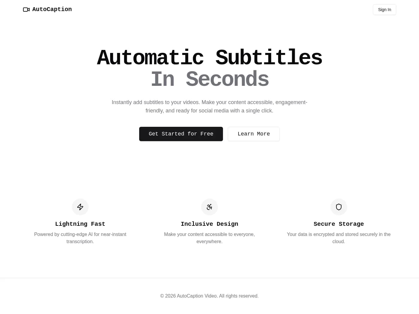 AutoCaption Video