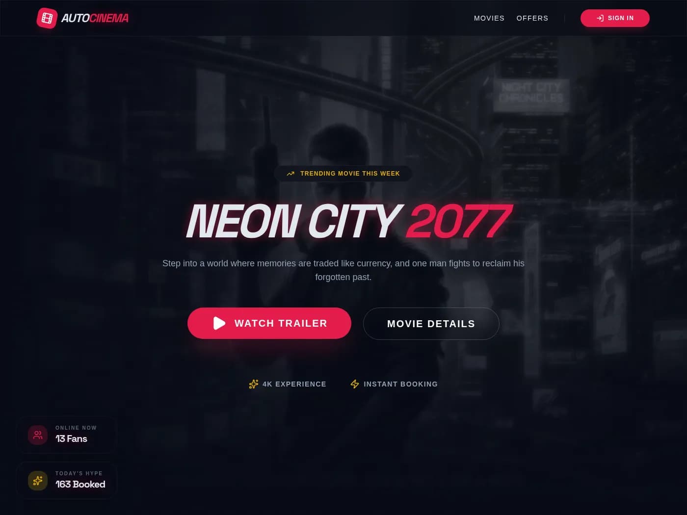 AutoCinema Booking
