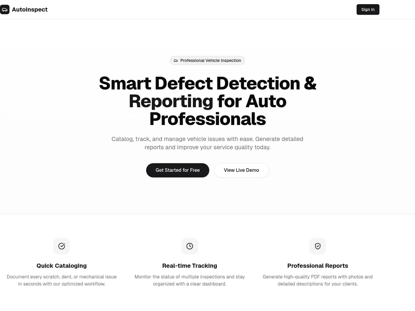 Auto Inspect Starter