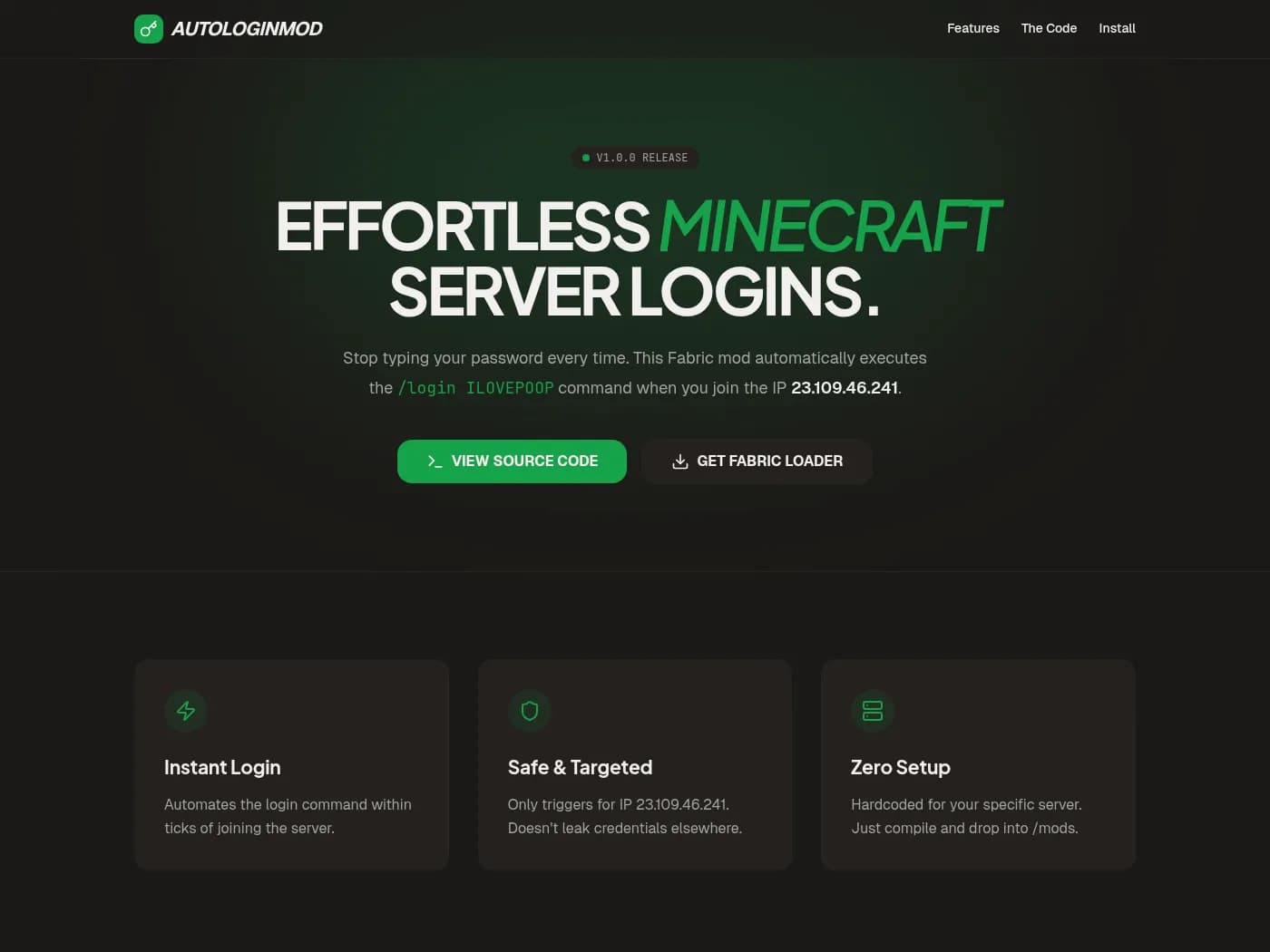 Auto Server Login Mod