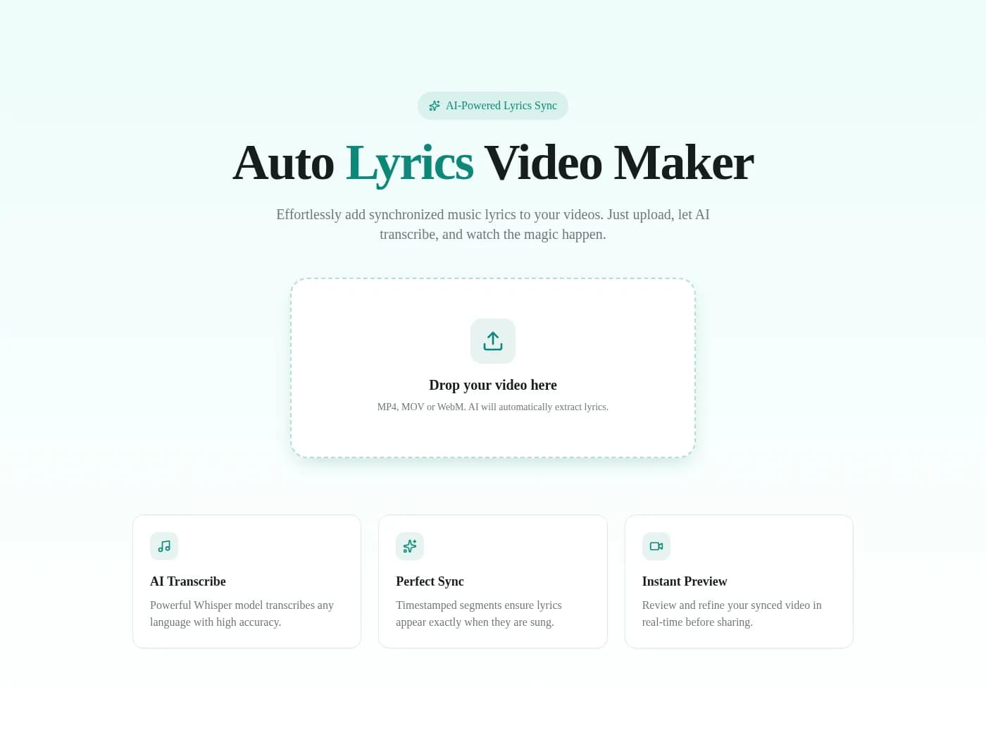 Auto Lyrics Video Maker
