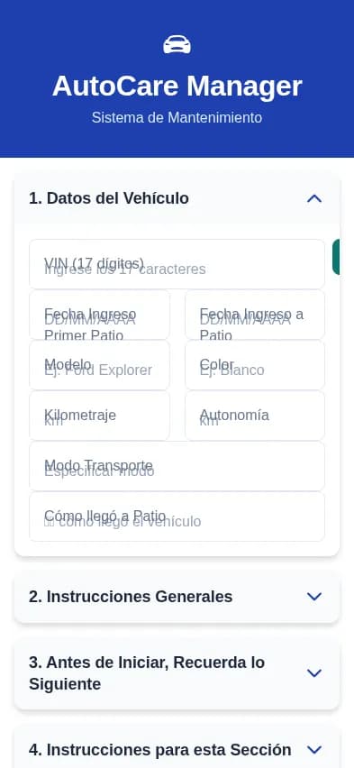 AutoCare Manager App