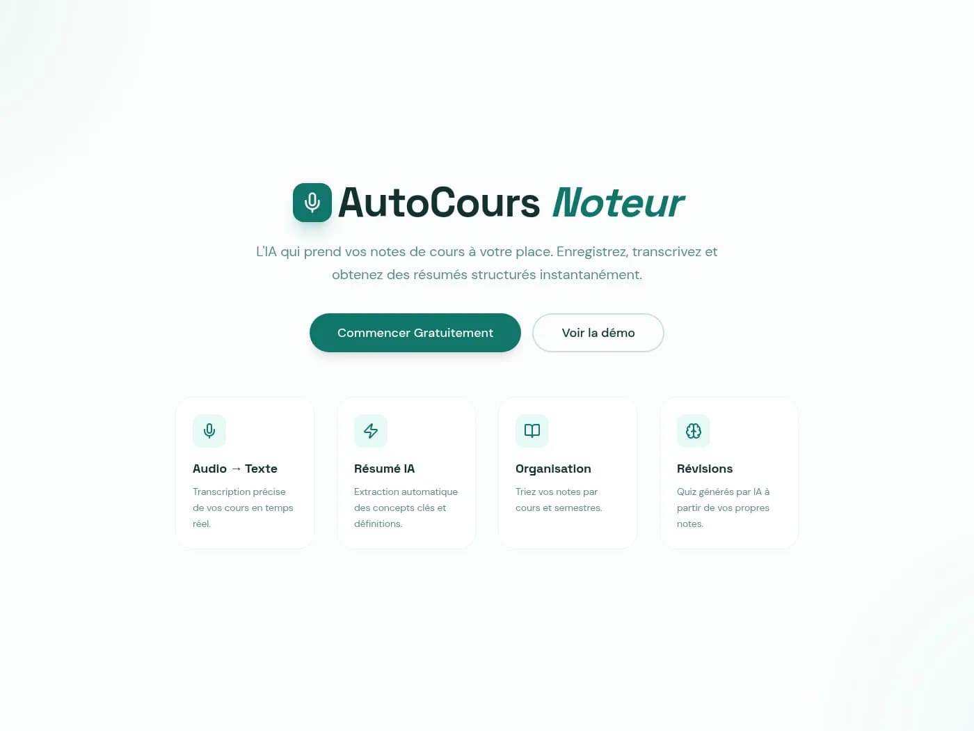AutoCours Noteur